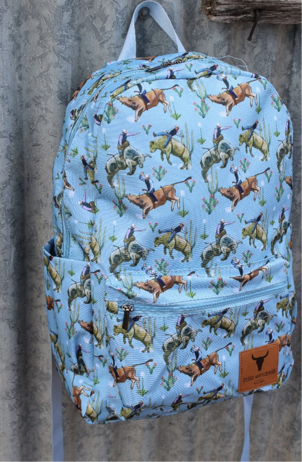 Bull Rider Backpack – Little Ocean Blue Studio